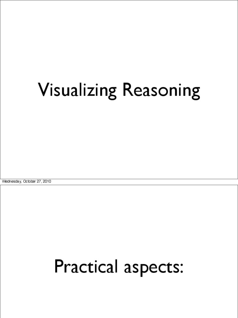 Visualizing Reasoning: Wednesday, October 27, 2010 | PDF | Chart ...