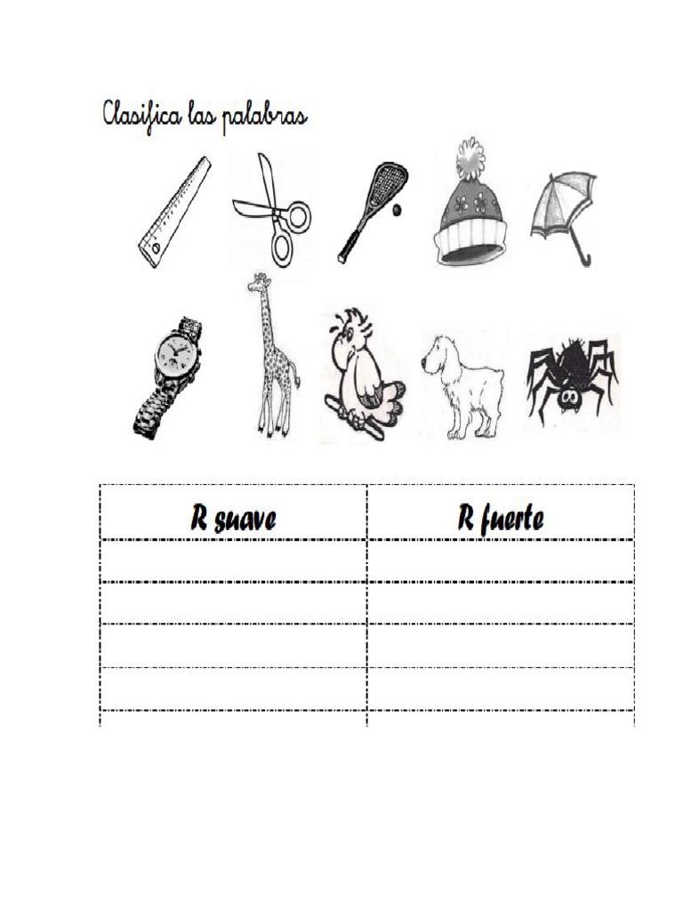 Actividad Fonema R Fuerte y Suave | PDF
