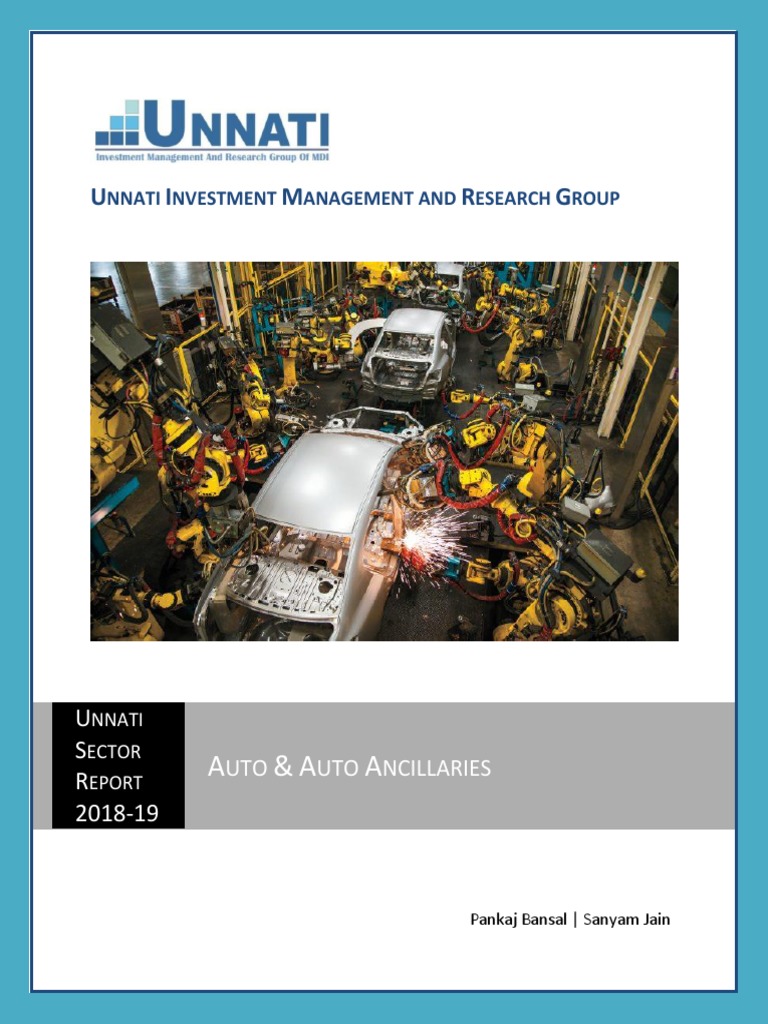 Unnati - Auto & Auto Ancillaries - 2018 PDF | PDF | Emission Standard | Car