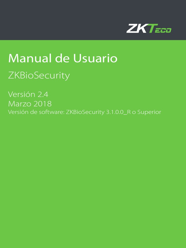ZK BIOSECURITY - Manual de Usuario PDF | PDF | Usuario (informática ...