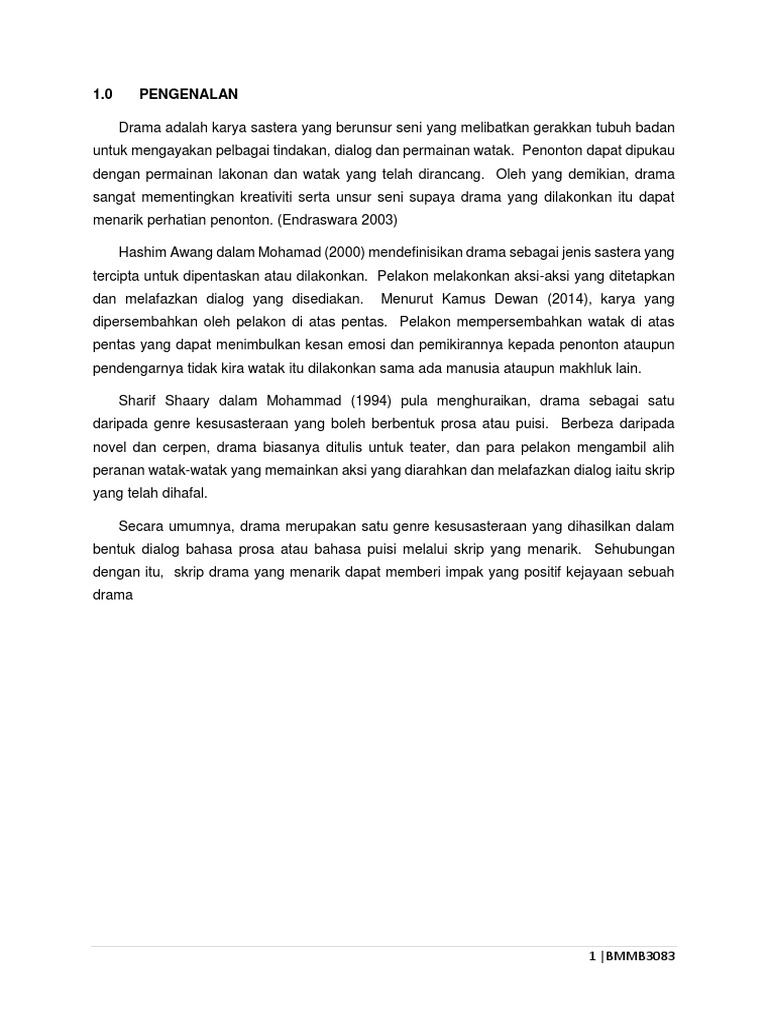 Esaimen Esei Drama 1 | PDF