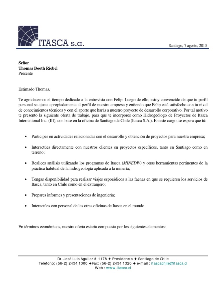 Oferta - Itasca - Thomas - Booth Rev0 PDF | PDF | Compartir (Finanzas ...