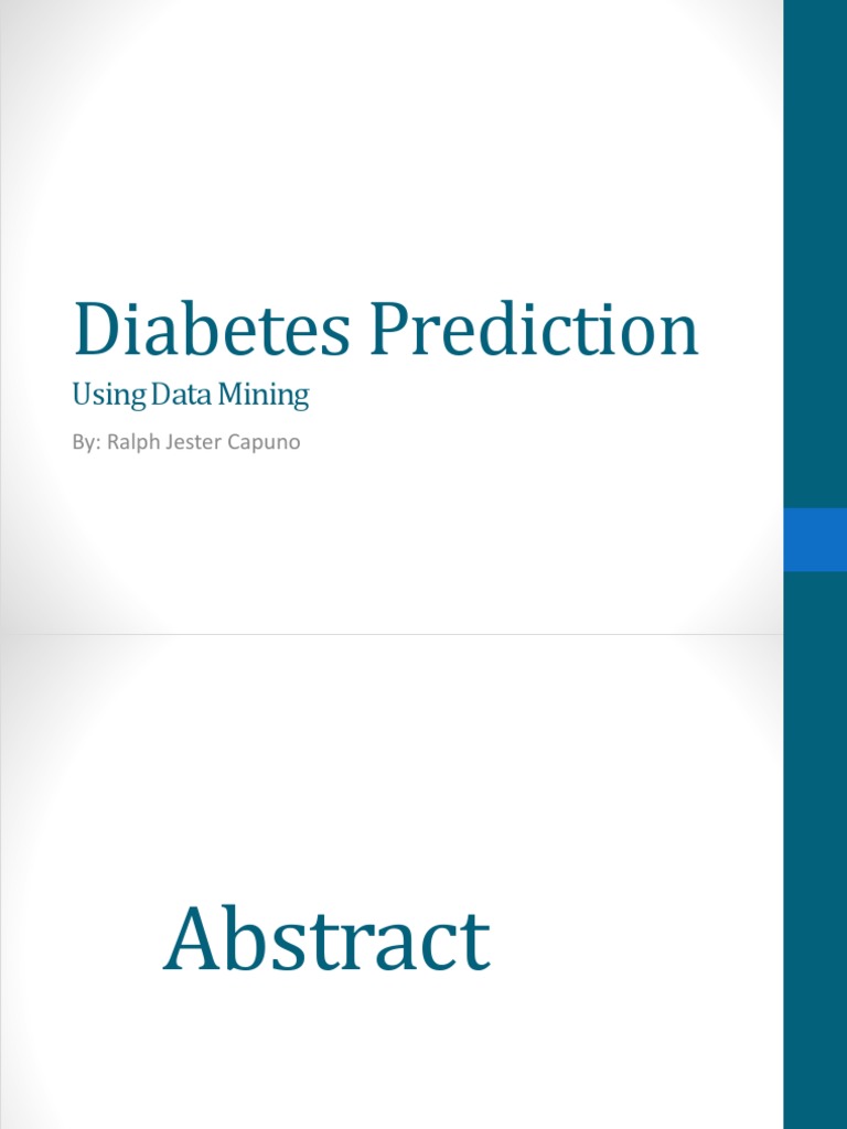 Diabetes Prediction: Using Data Mining | PDF | Machine Learning ...
