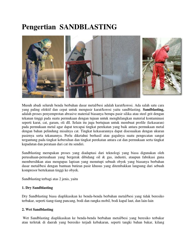 Proses dan Manfaat Sandblasting | PDF