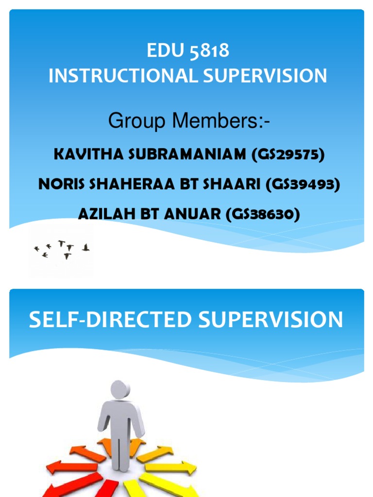 Self-Directed Supervision in Education | PDF | Teachers | Decision Making