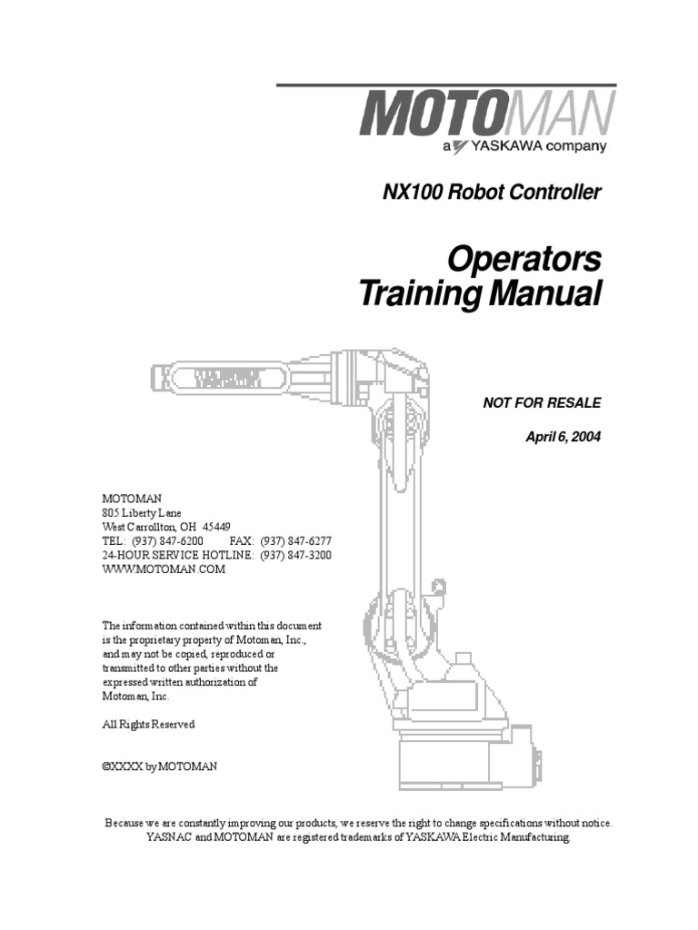 Operators Training Manual: NX100 Robot Controller | PDF | Menu (Computing) | Icon (Computing)