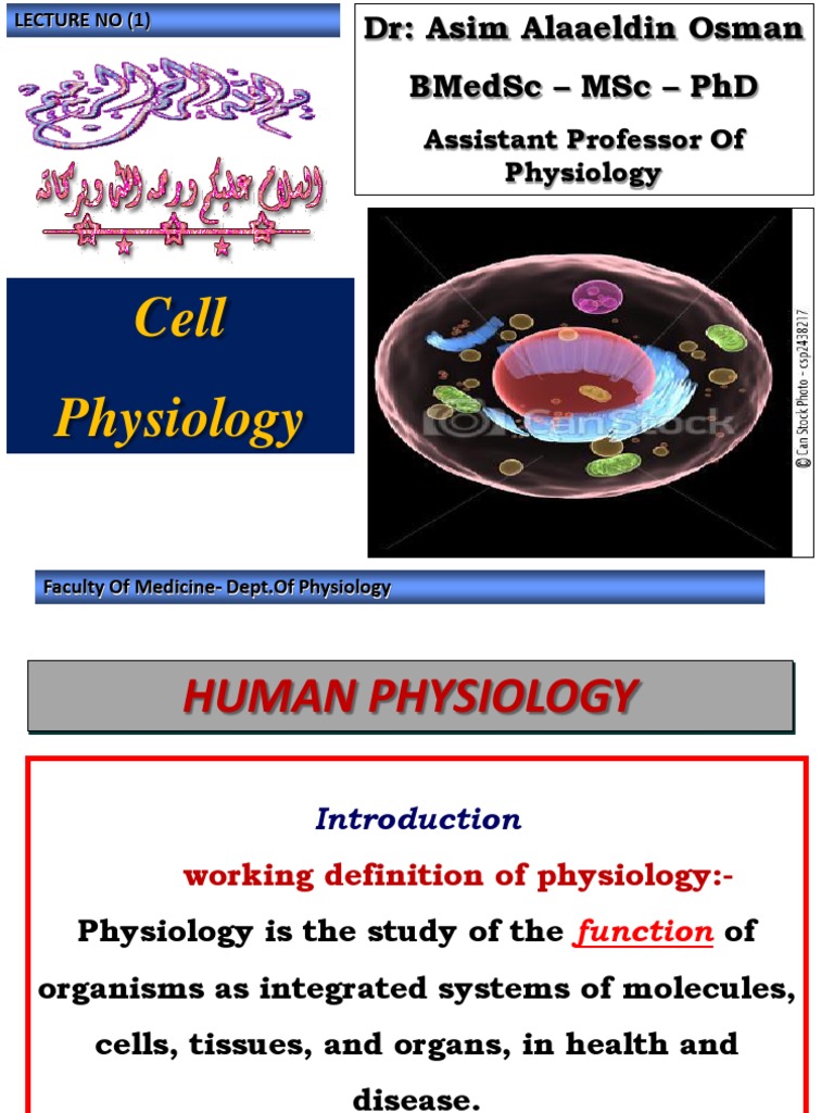 Introduction to Cell Physiology | PDF | Endoplasmic Reticulum | Cell ...
