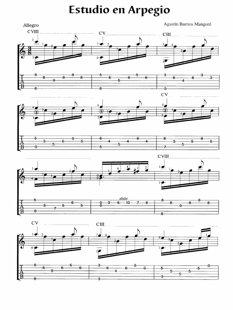 Estudio en Arpegio - Barrios | PDF | Entretenimiento (general)