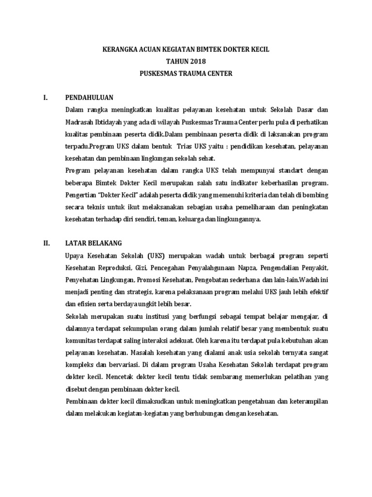 Kak Pembinaan Dokcil 2018 | PDF | Karier & Perkembangan | Pengembangan Diri