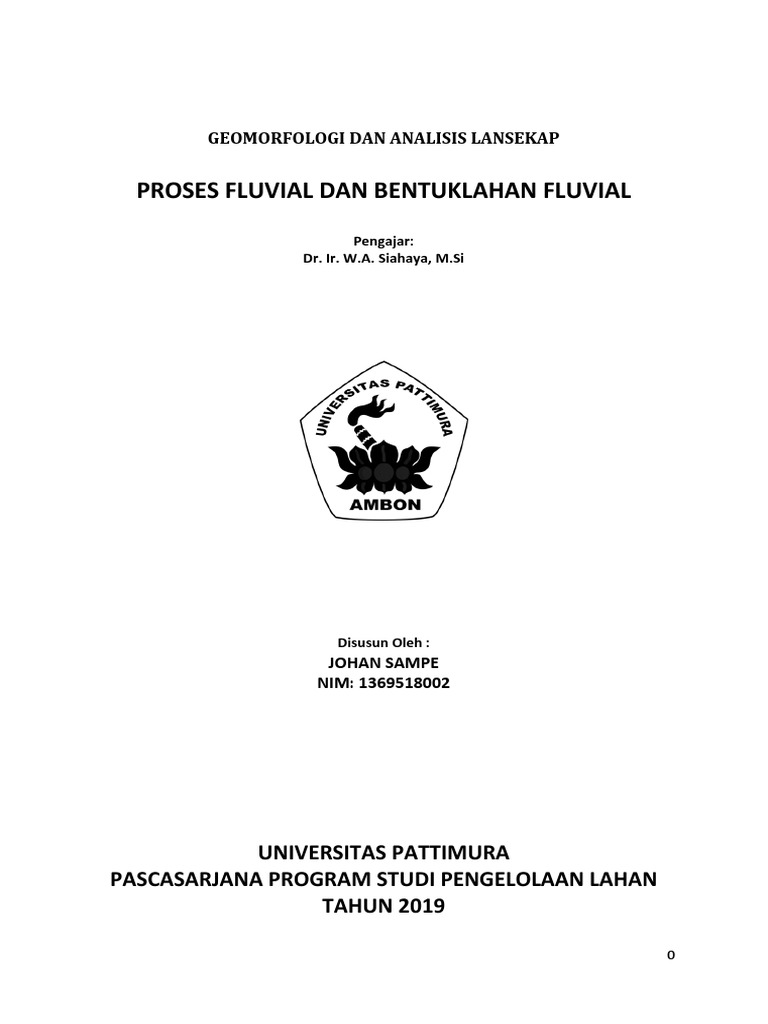 Makalah - Proses Fluvial Dan BentukLahan Fluvial | PDF