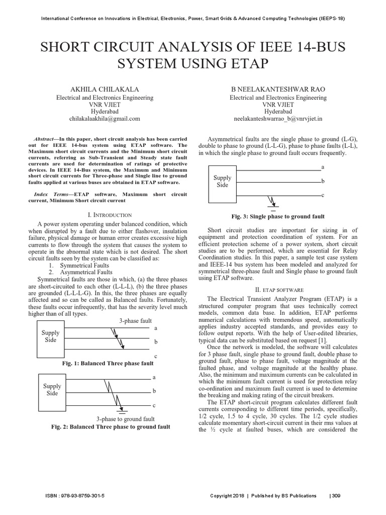 Short Circuit Analysis of Ieee 14-Bus System | PDF | Electricity ...