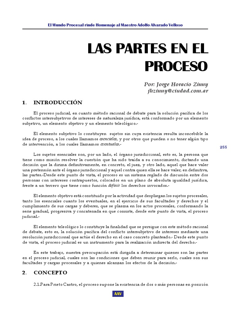 Las Partes de Un Proceso | PDF | Ley procesal | Reunión