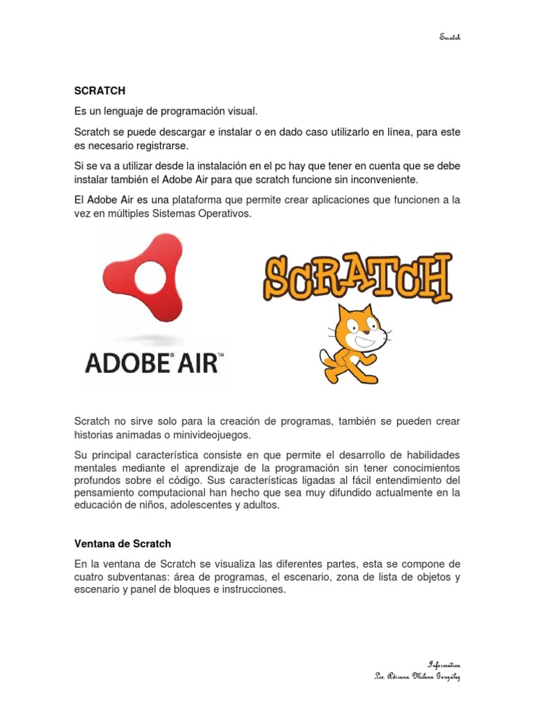 Teoria de Scratch | PDF | Scratch (lenguaje de programación) | Software