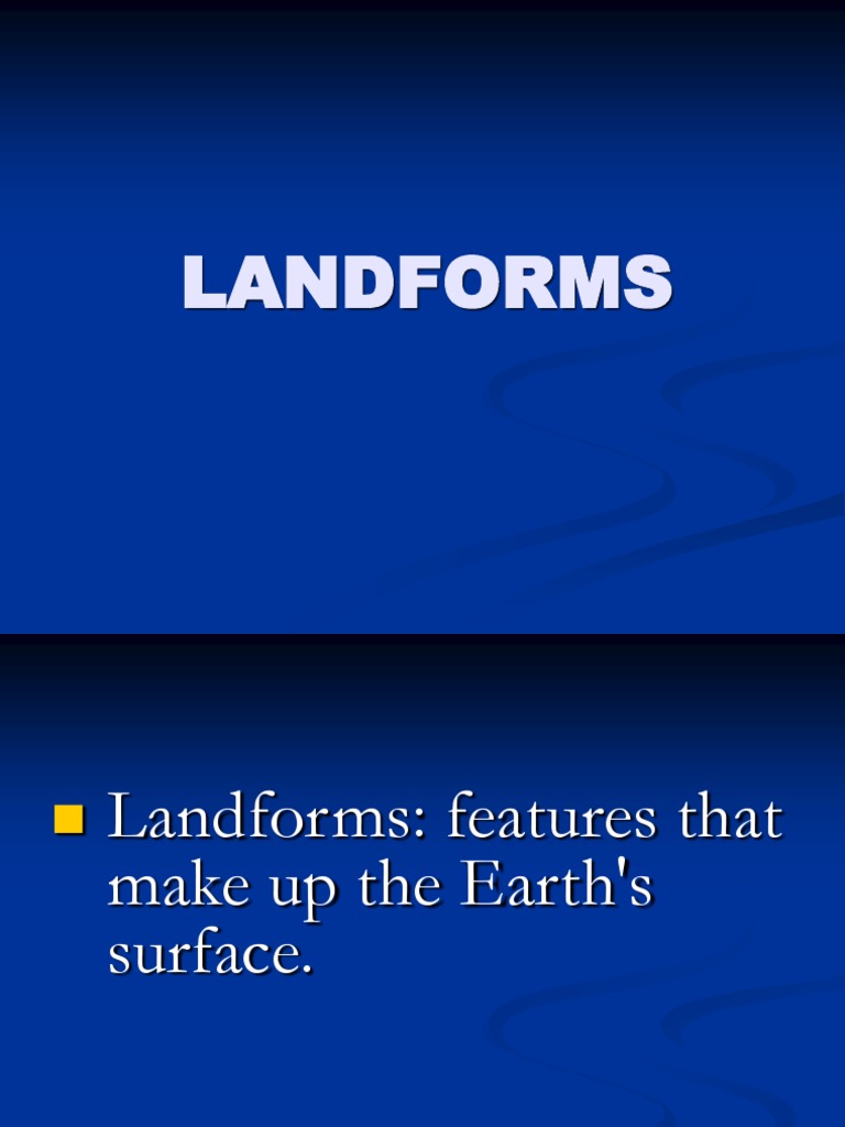 Overview of Earth's Landforms | PDF