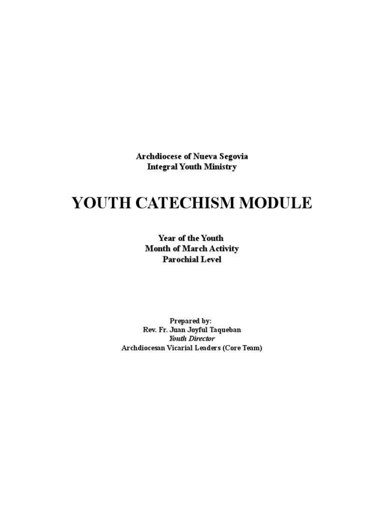Youth Catechism Pdf : YOUCAT English : Youth Catechism of the Catholic ...