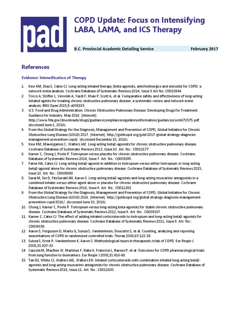 COPD Update: Focus On Intensifying LABA, LAMA, and ICS Therapy ...