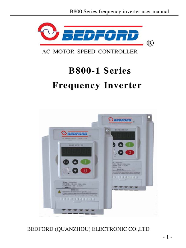 B800-1 ManualE | Download Free PDF | Power Inverter | Electric Motor