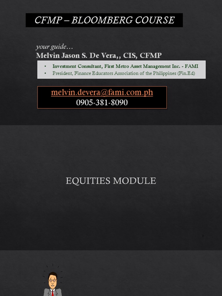 CFMP - Bloomberg Course: Your Guide | PDF | Initial Public Offering ...