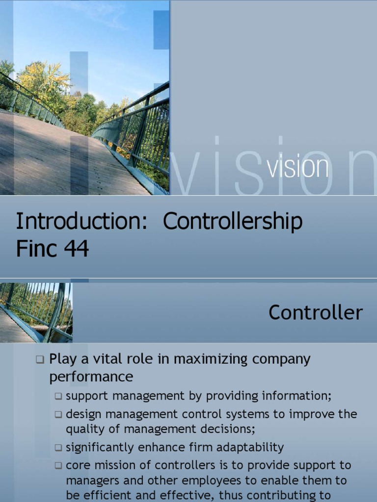 Introduction: Controllership Finc 44 | Business | Competence (Human ...