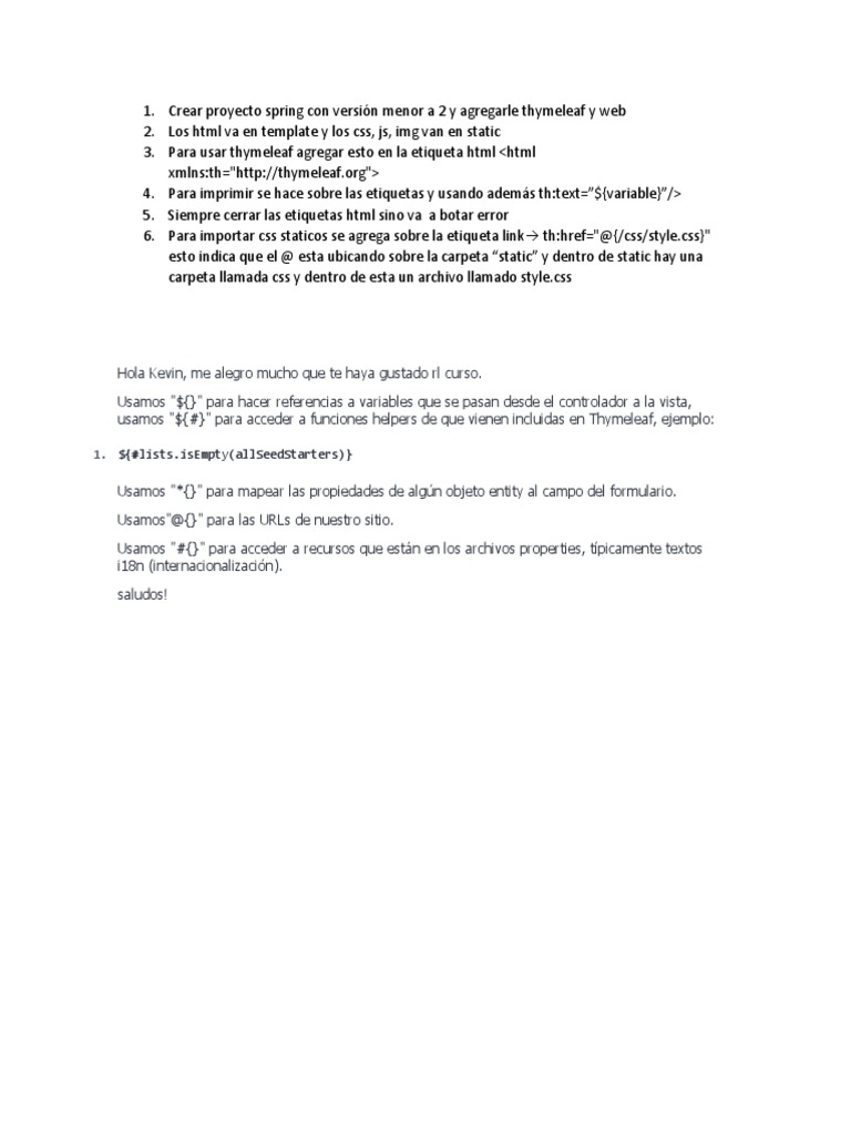 Tutorial Thymeleaf | PDF | Hojas de estilo en cascada | Hipertexto