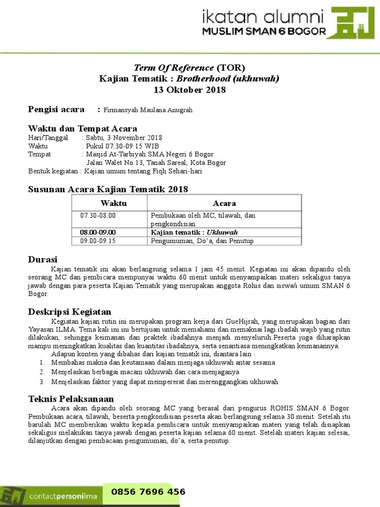 Kajian Tor Contoh | PDF