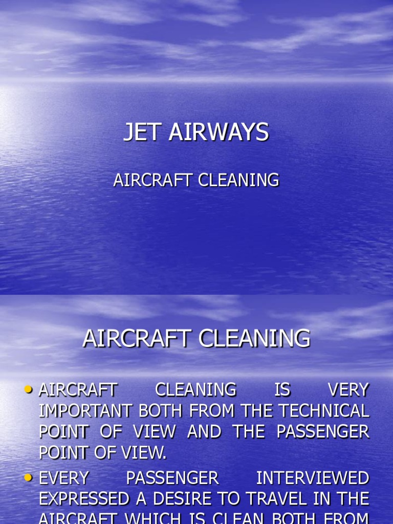 Jet Airways: Aircraft Cleaning | PDF | Paint | Solvent