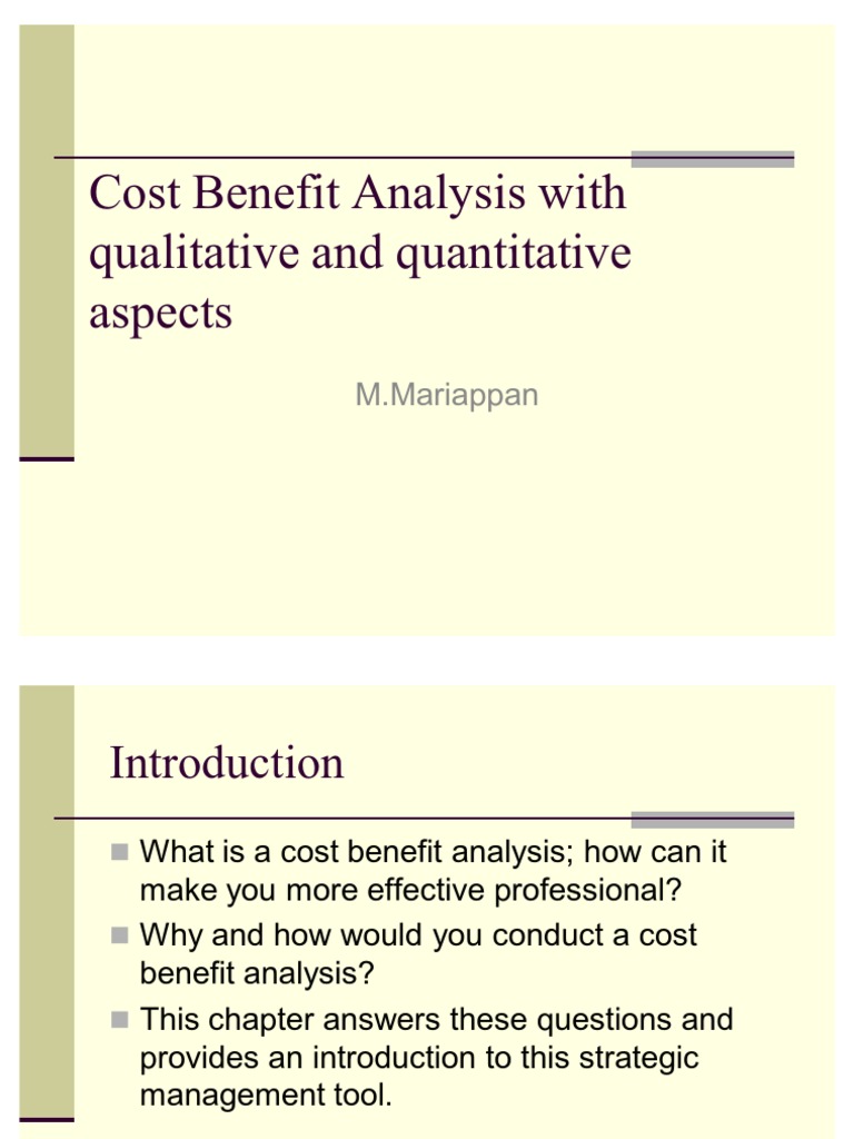 Chapter 2 Cost Benefit Analysis | PDF | Feasibility Study | Cost ...