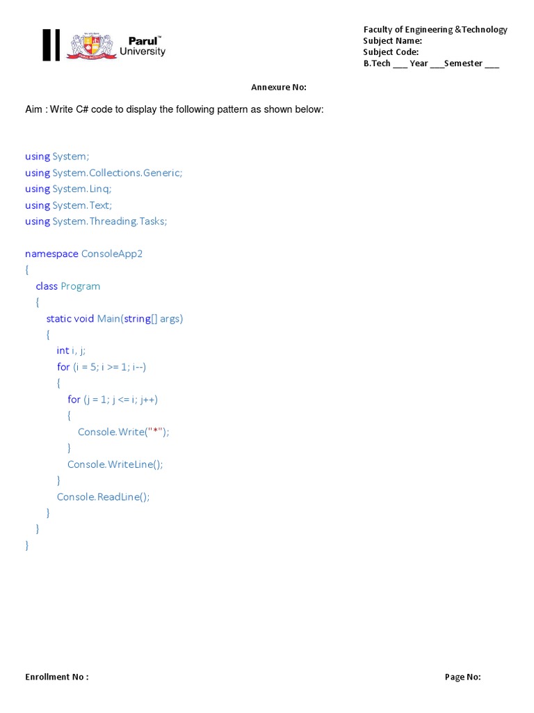 Using Using Using Using Using Namespace Class Static Void String Int For For | PDF