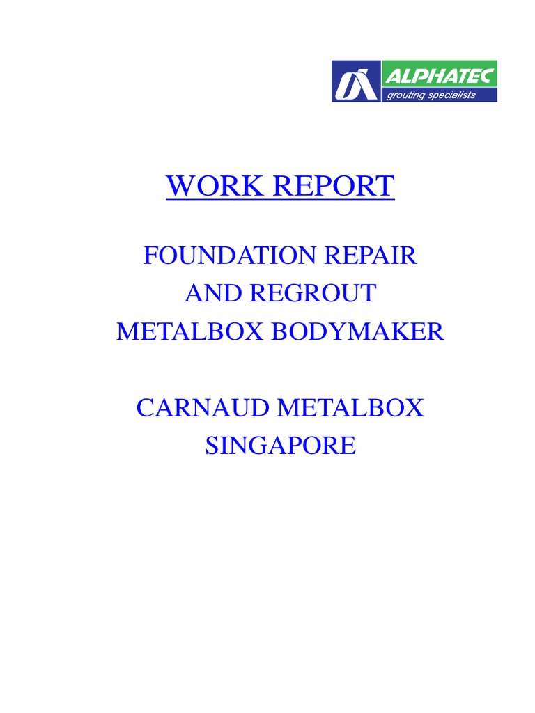 CMB Foundation Repair | PDF | Screw | Epoxy