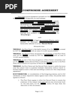 Sample Compromise Agreement Template | PDF | Private Law | Social ...