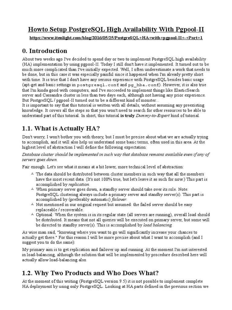 PostgreSQL Howto | Download Free PDF | Postgre Sql | Replication (Computing)