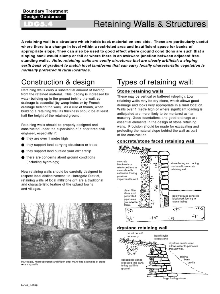 Retaining Wall & Structure | PDF | Masonry | Deep Foundation