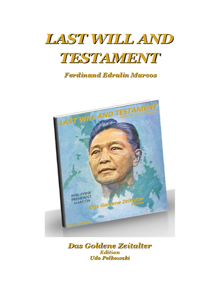 Ferdinand Marcos' Last Will and Testament | PDF | Philippines | Spain