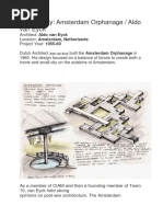 Aldo van Eyck's Amsterdam Orphanage Plan | PDF | Beam (Structure) | Wall