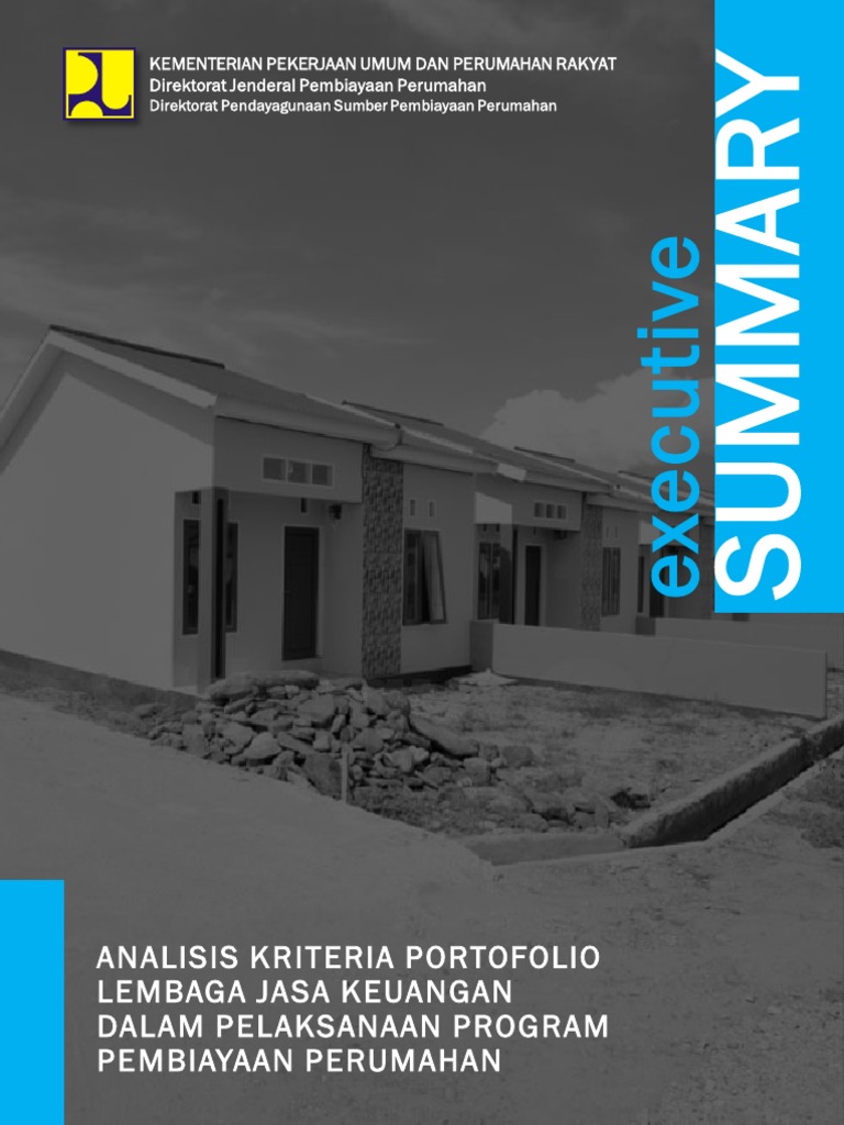 Executive Summary Pembiayaan Perumahan 2018 | PDF | Bisnis