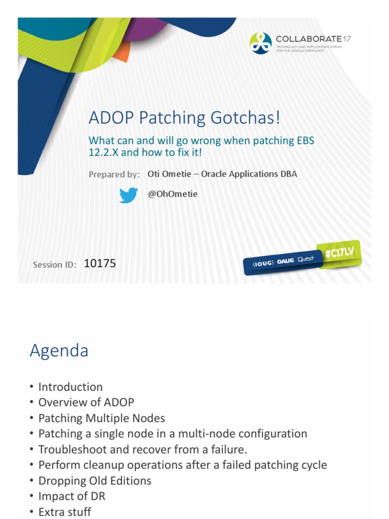 ADOP Patching Gotchas!: What Can and Will Go Wrong When Patching EBS 12 ...