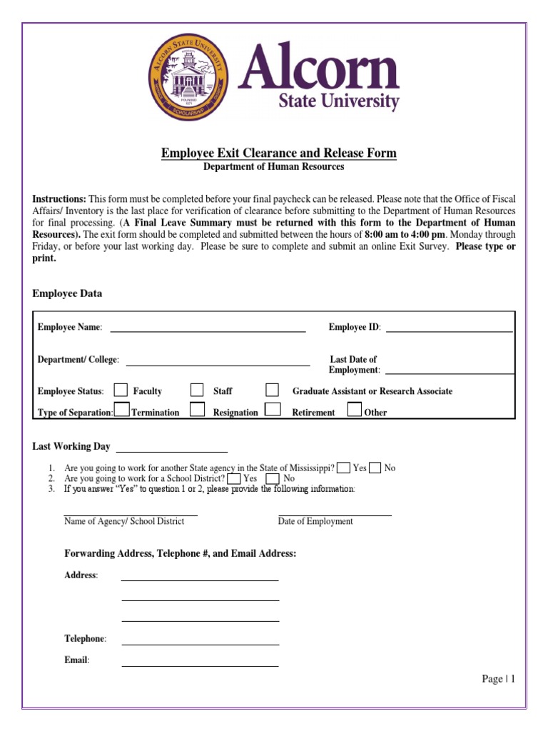 Employee Exit Clearance Procedure | PDF | Payroll | Human Resources