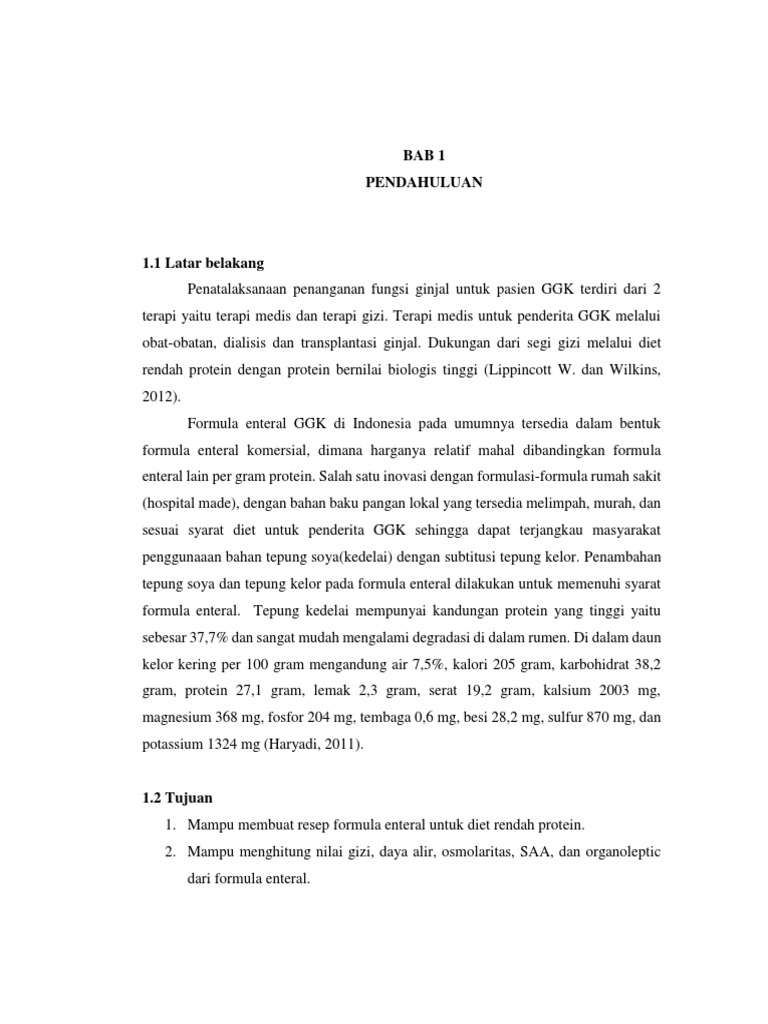 Formula Enteral untuk Diet Rendah Protein | PDF | Kesehatan Holistik
