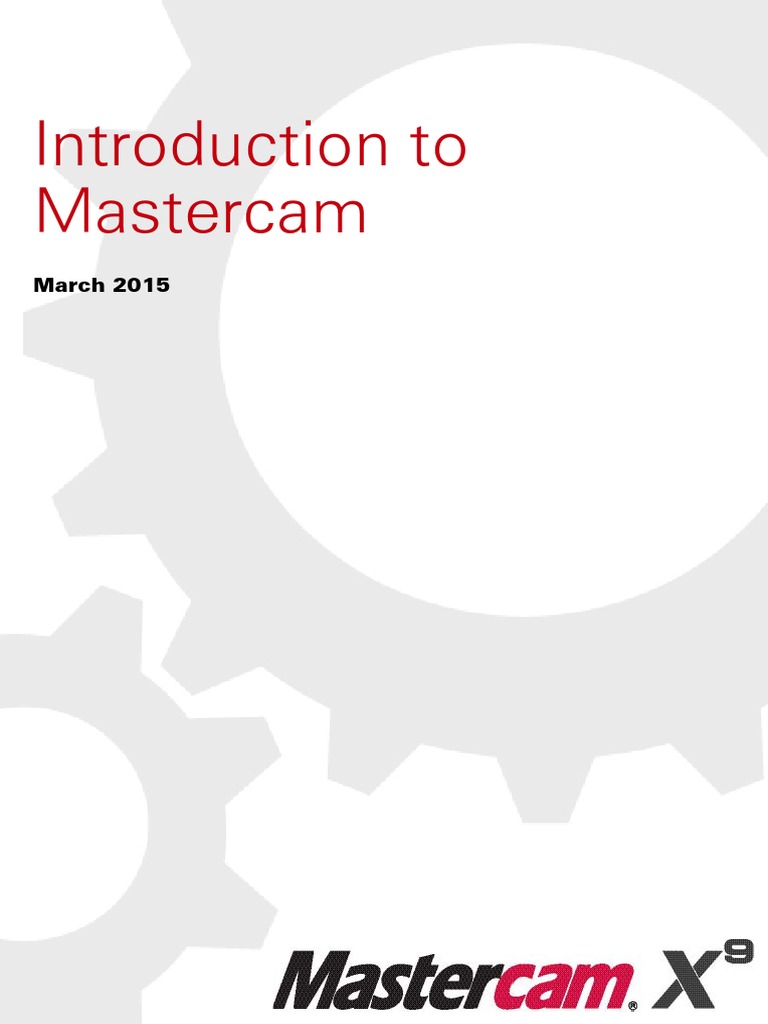 Intro To Mastercam 0 PDF | PDF | Menu (Computing) | Graphical User ...