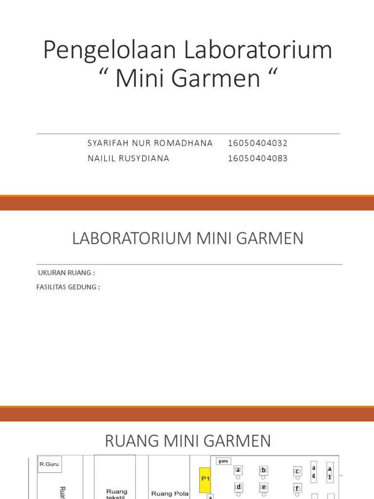 Pengelolaan Laboratorium Mini Garmen | PDF