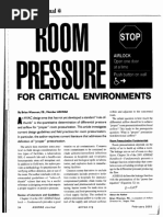 Room Pressurization Control Guide | PDF | Laboratories | Pressure
