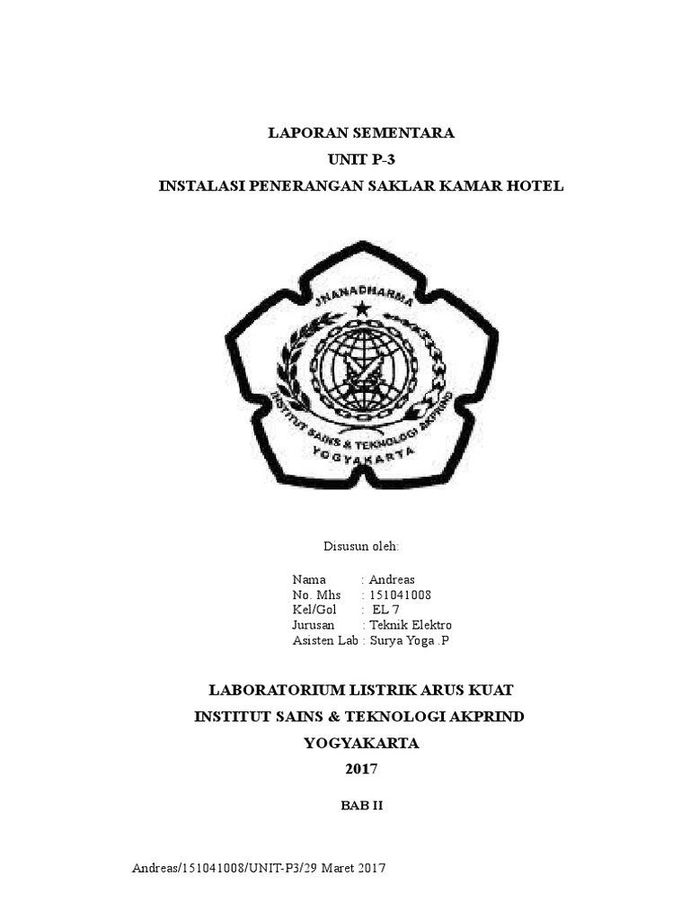 Instalasi Listrik Kamar Hotel | PDF | Teknologi & Rekayasa