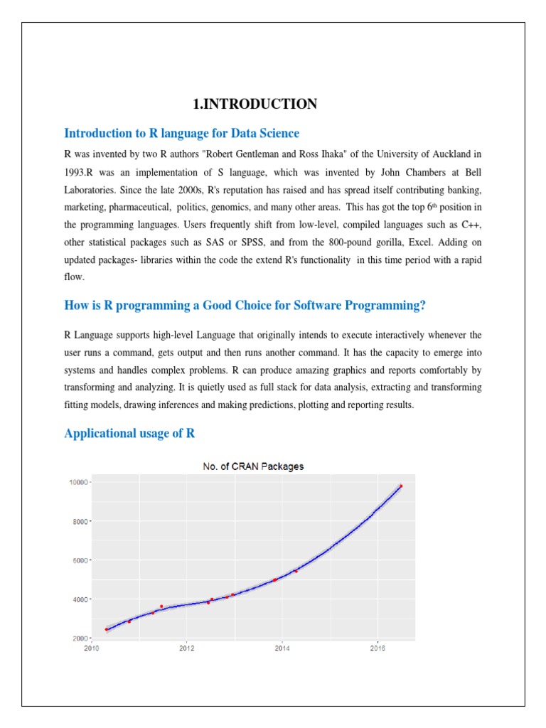 Introduction To R Language For Data Science | PDF | R (Programming ...