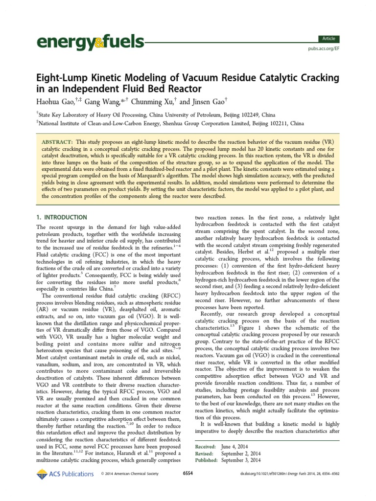 Eight Lump | PDF | Catalysis | Chemical Reactor
