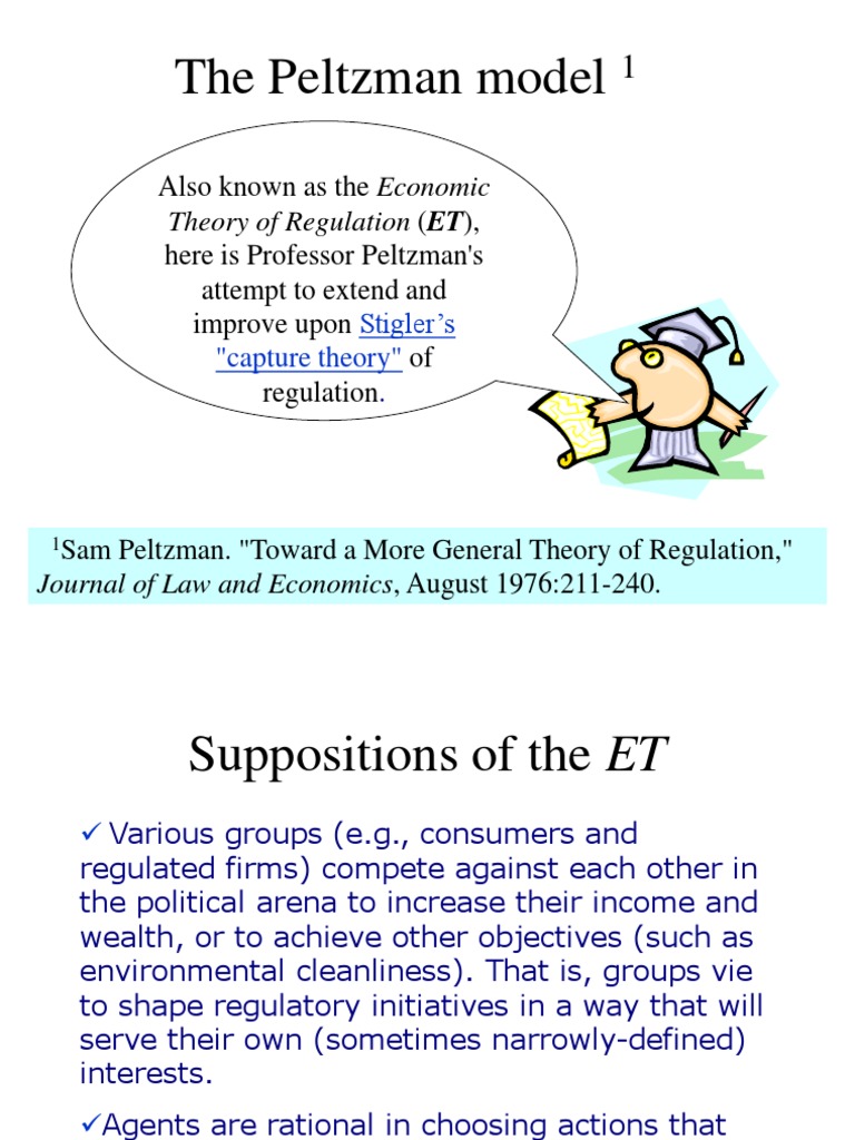 The Peltzman Model: An Economic Theory of Regulation that Extends ...
