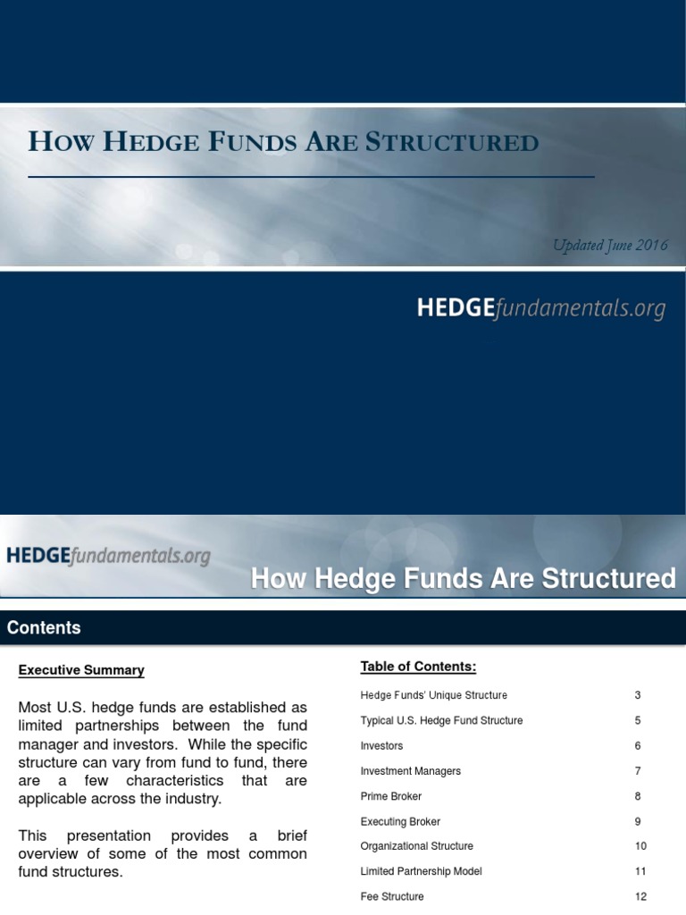 How Hedge Funds Are Structured | PDF | Hedge Fund | Investment Fund