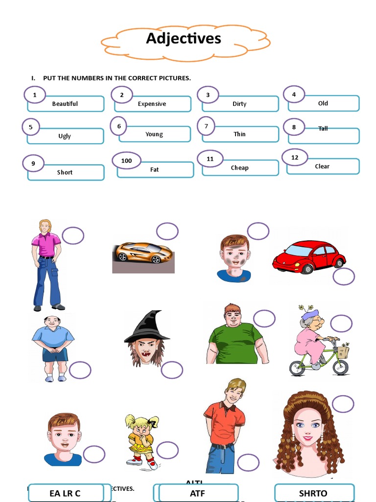 Adjectives Fun Activities Games 57292 | PDF