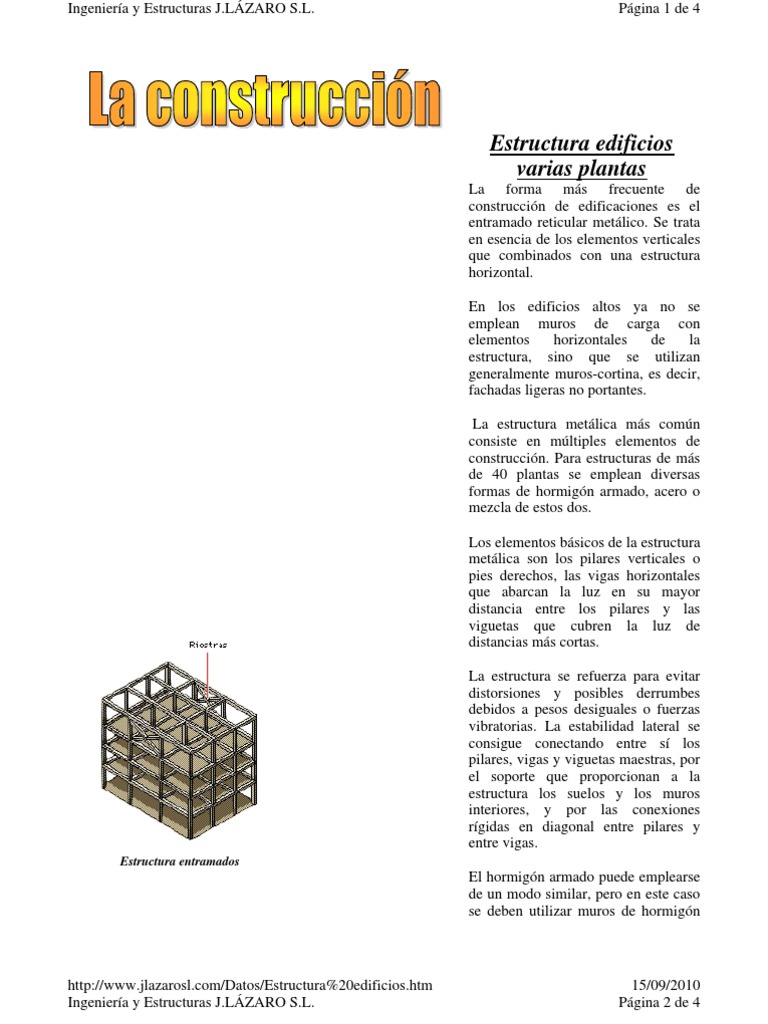 Estructura Edificios | PDF | Hormigón | Acero