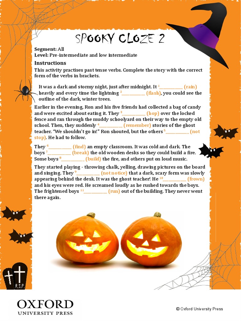 Spooky Cloze 2 | PDF | Language Arts & Discipline