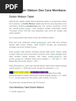 Tabel Durbin-Watson Lengkap | PDF